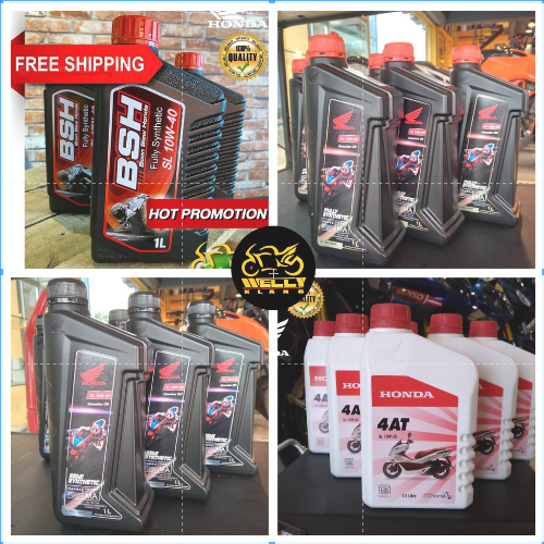 4T ENGINE OIL MINYAK HITAM BSH HONDA FULLY SEMI SYNTHETIC FOR RS150 ...
