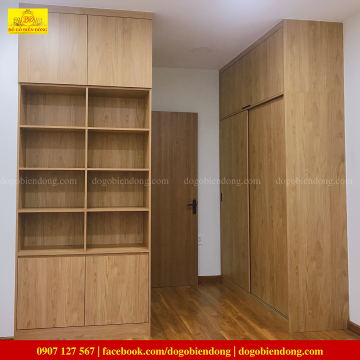 Tủ áo full trần 2 cánh lùa, MDF chống ẩm phủ melamine | Lazada.vn