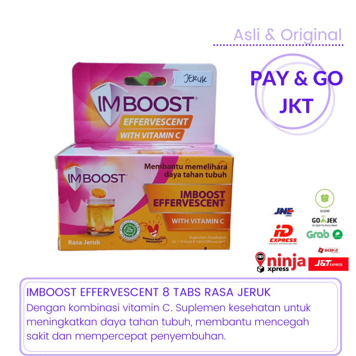 IMBOOST EFFERVESCENT VIT C SUPLEMEN DAYA TAHAN TUBUH RASA JERUK 8 TABLET | Lazada Indonesia