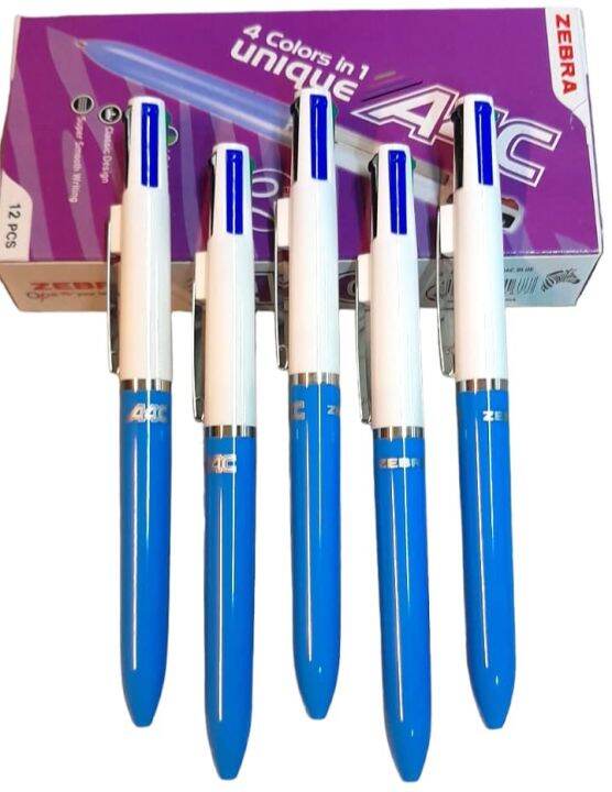 Pulpen 4 Warna Zebra A4C (isi 12 pcs) | Lazada Indonesia