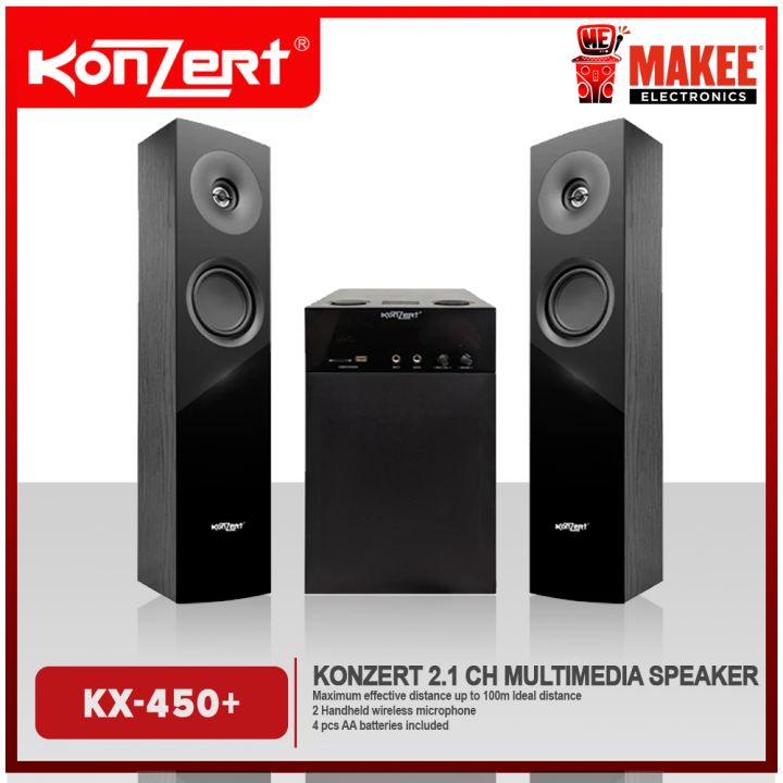 Konzert KX-450+ Bluetooth Speaker System 4500W PMPO (Black) | Lazada PH