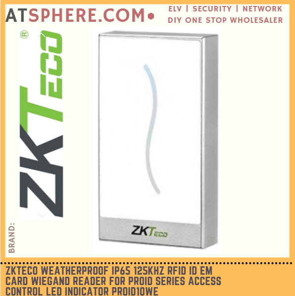 ZKTeco Weatherproof IP65 125KHz RFID ID Card Wiegand Reader for PROID ...
