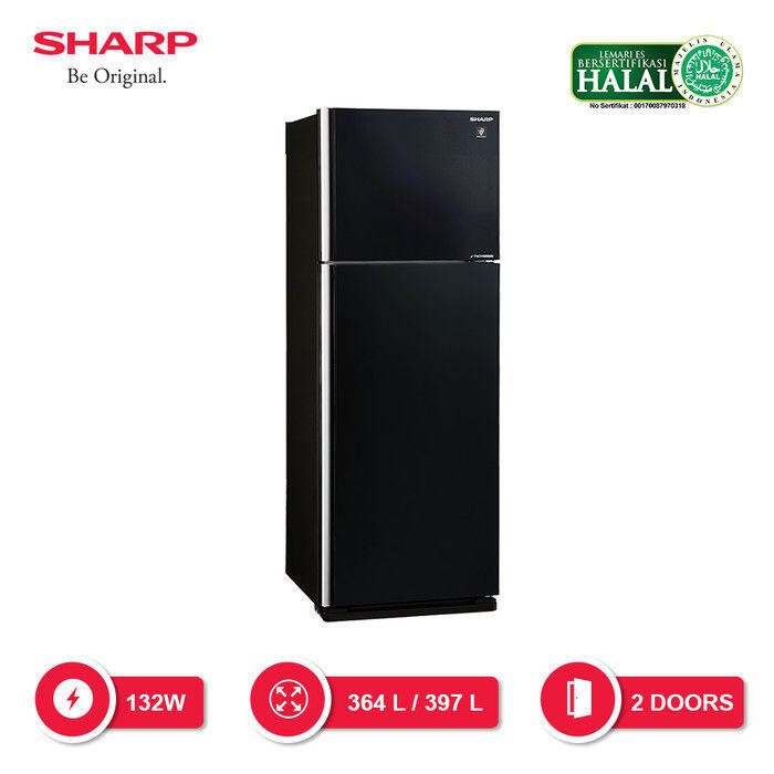 Sharp Kulkas J-Tech Inverter SJ-IG471PG-BK Grand Vetro Series | Lazada Indonesia