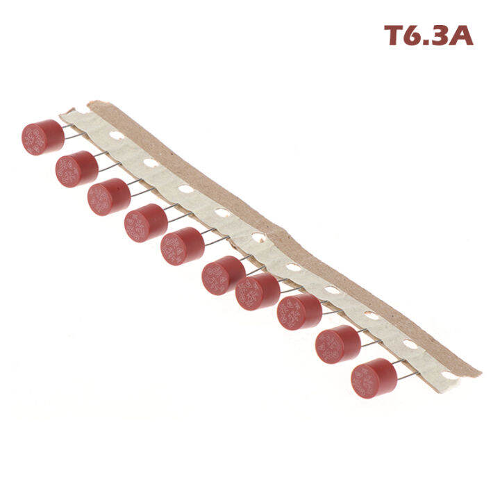 LngBo 10Pcs รอบฟิวส์ช้า T500mA T1A 1.25A 1.6A 2A 2.5A 3.15A 4A 5A 6.3A 8A 10A 250V 382พลาสติก ...