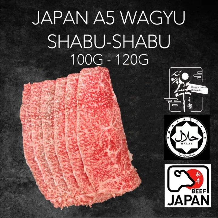 🔥JAPAN A5 WAGYU BEEF [SHABU-SHABU] HALAL 100g-120g🔥 | Lazada