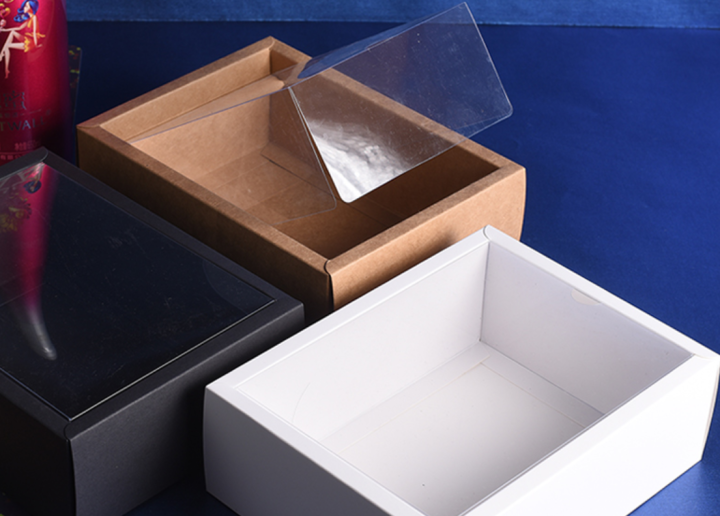 Transparent PVC cover box/ paper box clear lid/ display box/ craft box ...