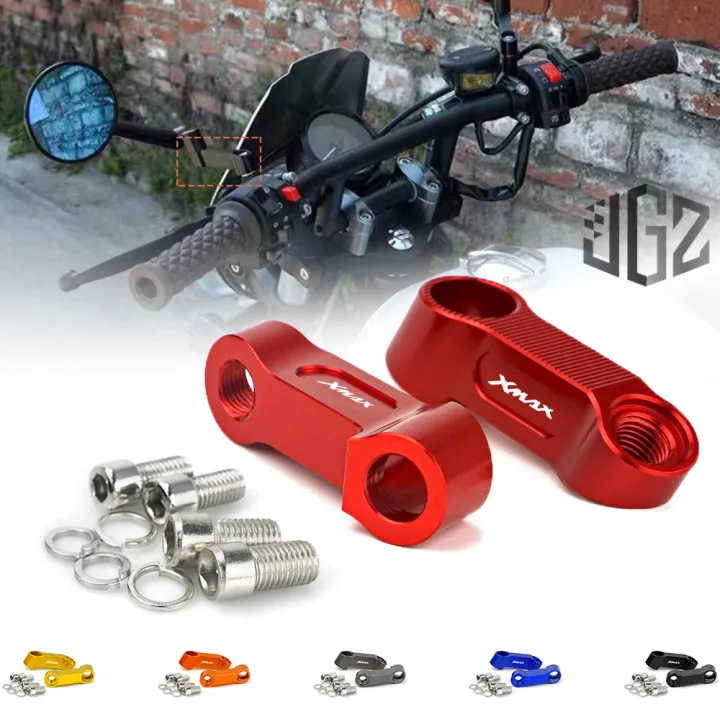 for YAMAHA XMAX 250 300 100 Motorcycle CNC Rearview Mirror Adapter Kit ...