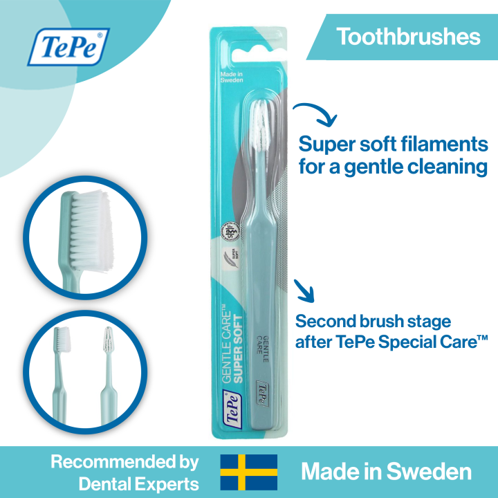 [Imported from Sweden] Premium TePe Gentle Care™ Super Soft Toothbrush ...