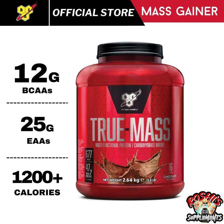BSN TRUE MASS WEIGHT GAINER, MUSCLE MASS GAINER PROTEIN CHOCOLATE ...