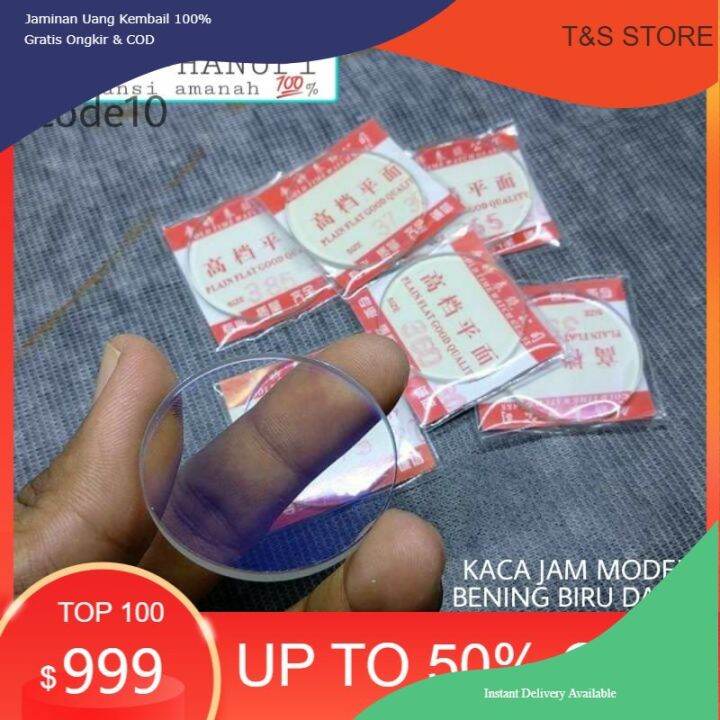 New Kaca Jam Tangan Bening Biru Datar Tebal 3mm Diameter Dari 280-450 ...