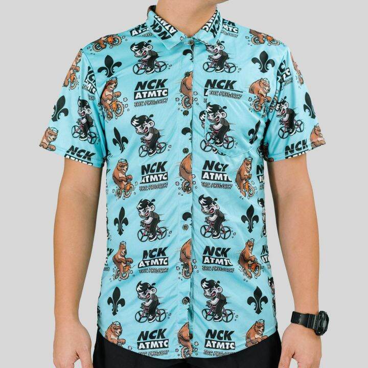 Nick Automatic x The Project "Gravel Grinder Polo" Blue Official Collab ...