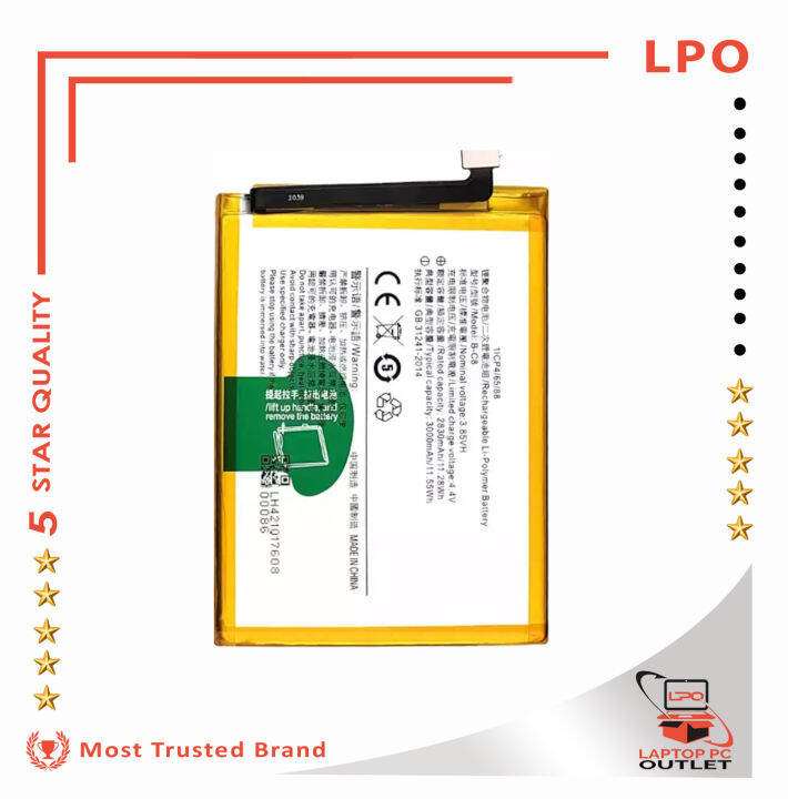 LPO Brand 3000mAh Li-Polymer Replacement Battery for Vivo Y69 B-C8 1714 ...