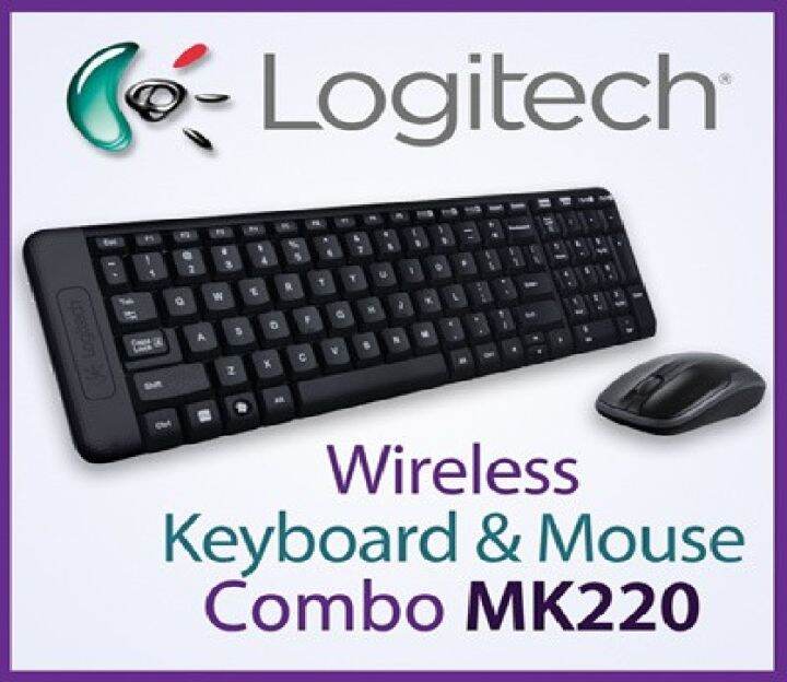 คีย์บอร์ด LOGITECH MK220 Wireless Mouse+Keyboard | Lazada.co.th