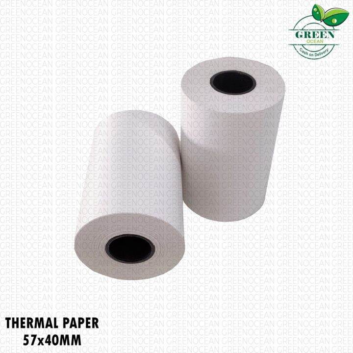 Hot Thermal Paper 57x40 POS Receipts Thermal Printer Available GREEN ...