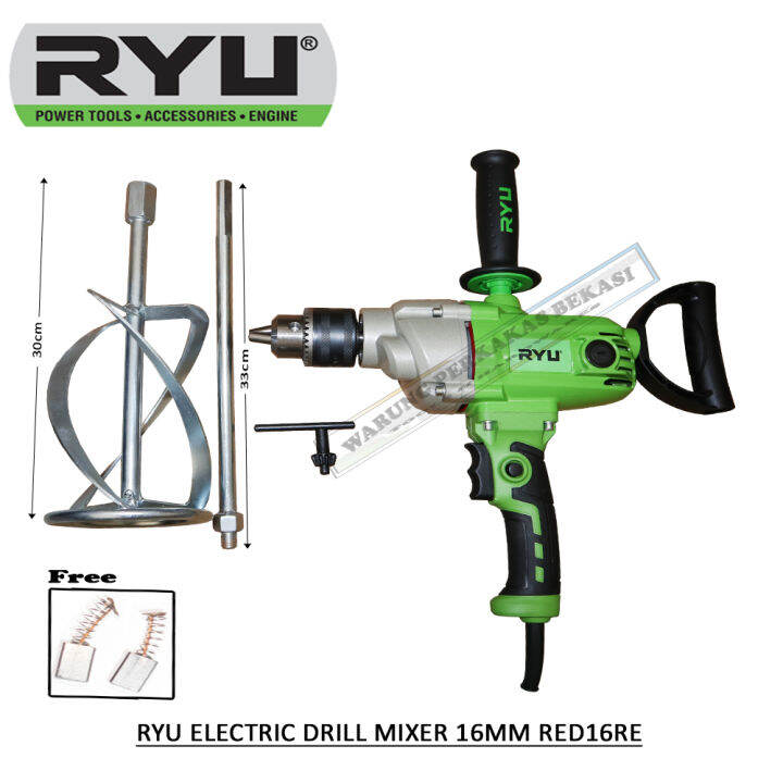 Ryu Japan Technology Mesin Mixer Bor Listrik 16mm Alat Aduk Cat Adonan ...