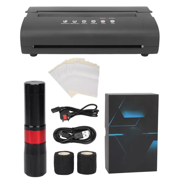Thermal Tattoo Transfer Machine ปากกาสักไร้สายที่สมบูรณ์พร้อม Grip ...