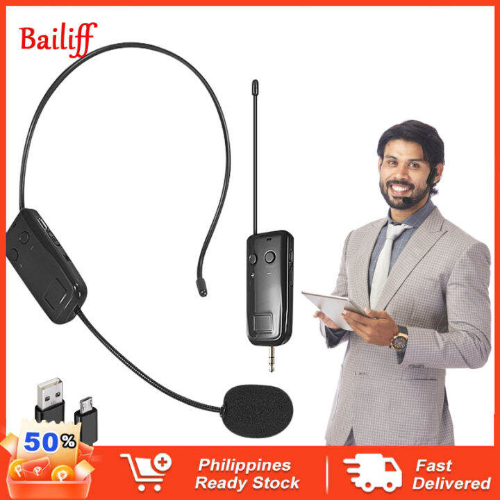 New 2.4g Wireless Headset Microphone Rechargeable Voice Amplifier ...