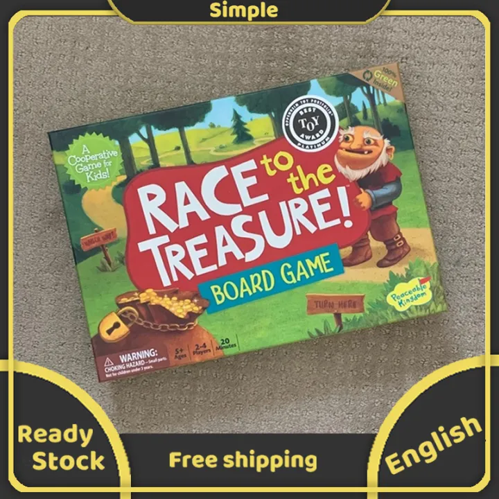 RACE to the TREASURE Board Game 2-4 Players Family Game 5+ Ages ...