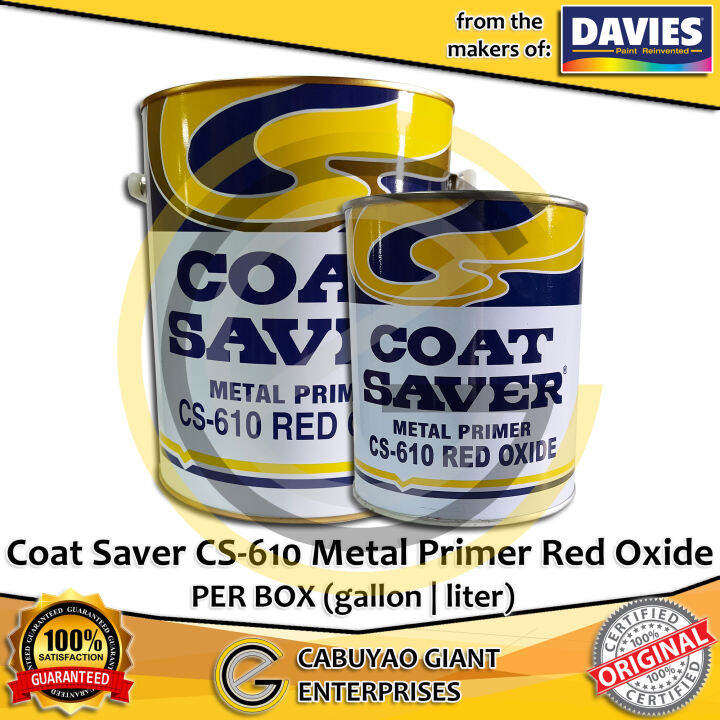 [PER BOX] Davies Coat Saver Metal Primer Red Oxide CS-610 [ 4G/bx | 12L/bx ] | Lazada PH