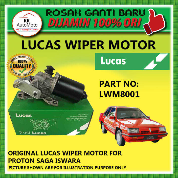 Proton Saga Old 12V Iswara Lama Original Lucas Wiper Motor LWM 8001 ...
