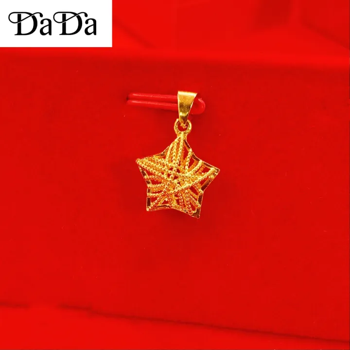 COD pawn 18k Saudi gold pendant female model star lucky pentagram small ...