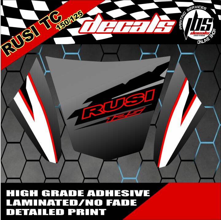 RUSI 125/150/175 COWLING DECALS STICKER | Lazada PH