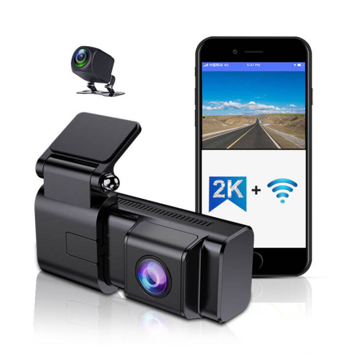 Wifi Dash Cam 2k HD Front Rear Dual Camera Screenless Driving Recorder ...