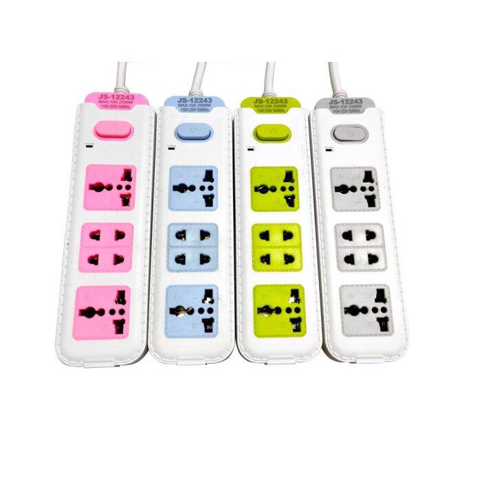 Simple socket panel porous student dormitory home row plug with 3m line ...