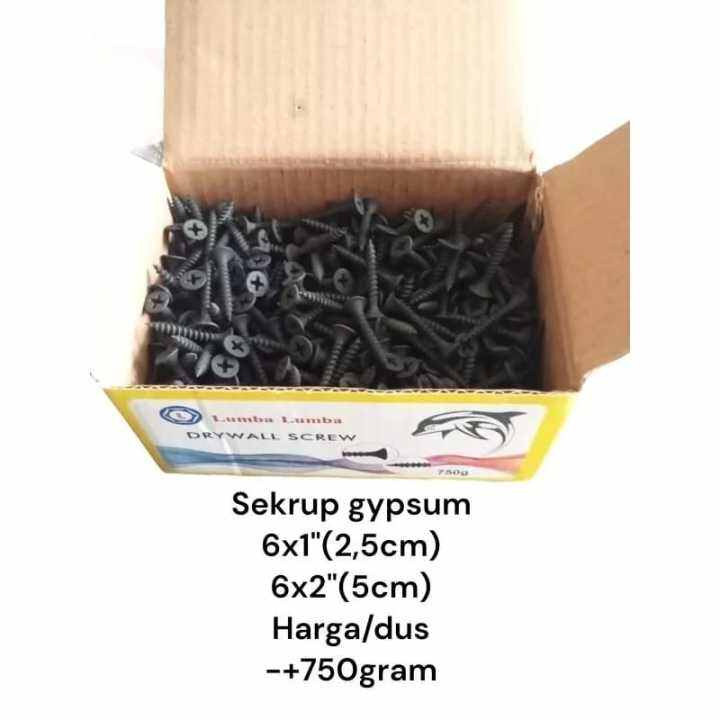 LUMBA SEKRUP GIPSUM HITAM 6x1" 2,5cm 6x2 5cm / SKRUP GYPSUM / SEKRUP ...