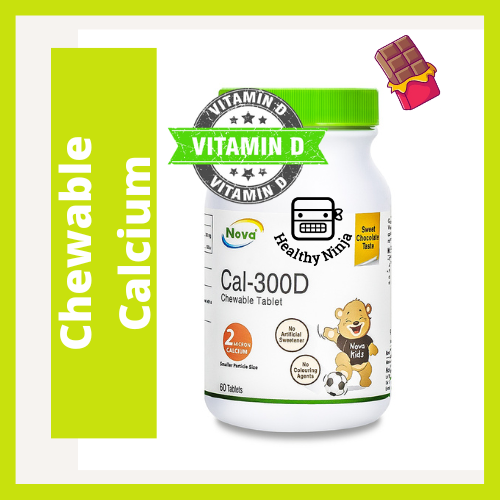 Nova Calcium Chewable Tablets with Vitamins D3 Cal-300D Chocolate ...