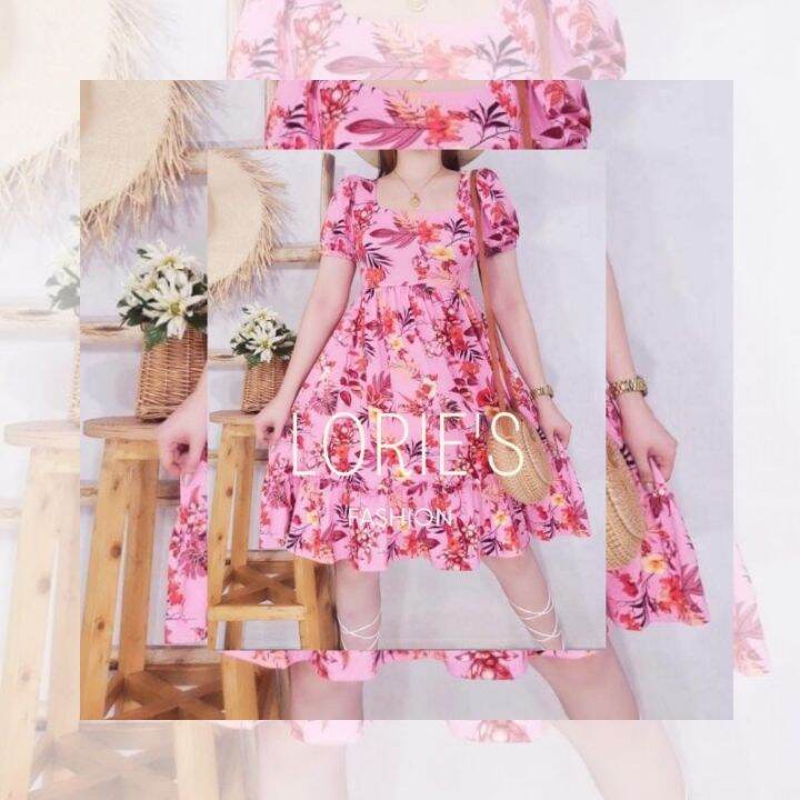 PRINTED SQUARE PUFF DRESS/FORMAL DRESS/PANG SIMBA/FORMAL ATTIRE | Lazada PH