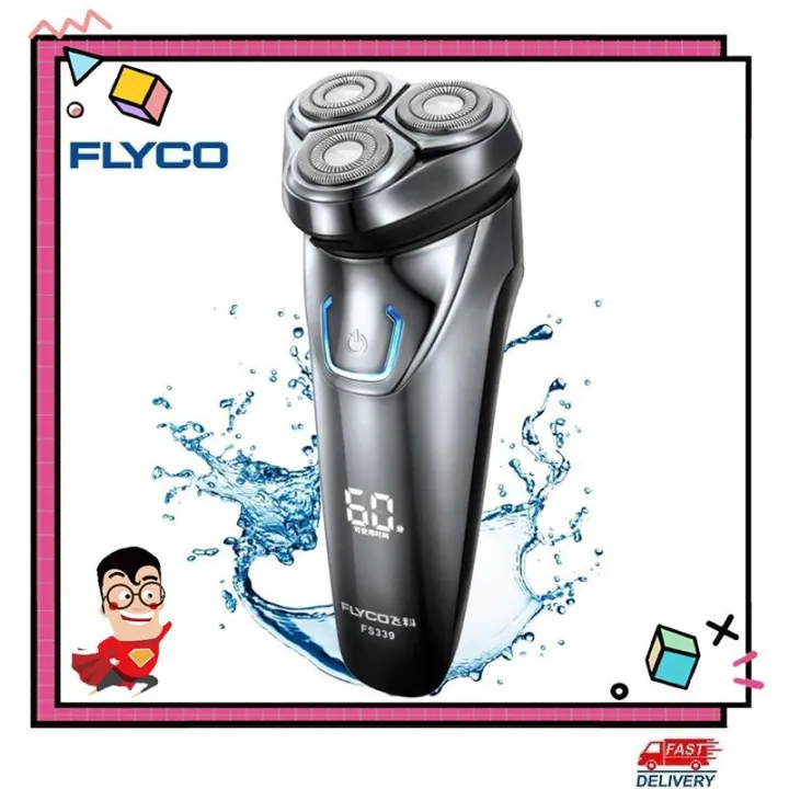 Flyco FS339 razor electric men's razor whole body washing smart display fast charging beard ...