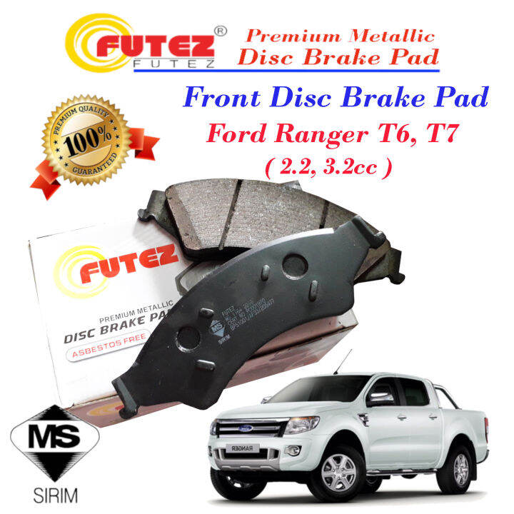 Ford Ranger T6, T7 ( 2.2, 3.2cc ) Front Futez Disc Brake Pad | Lazada