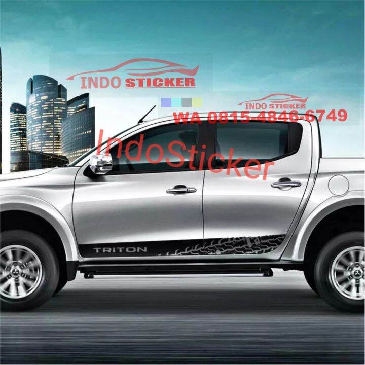 New STICKER Car MITSUBISHI TRITON STICKER Car STRADA TRITON LIST BODY ...