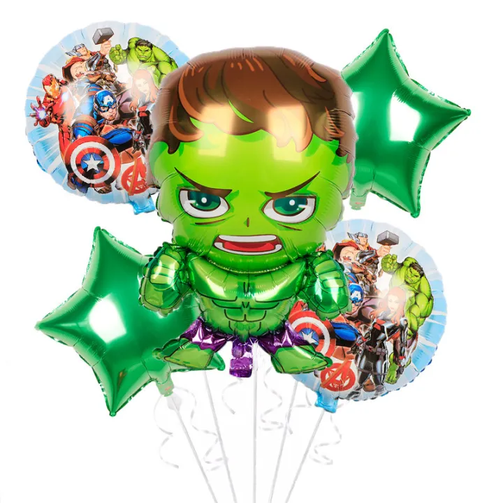 5pcs/Set the Avengers theme Hulk Foil Balloons for Birthday Party ...
