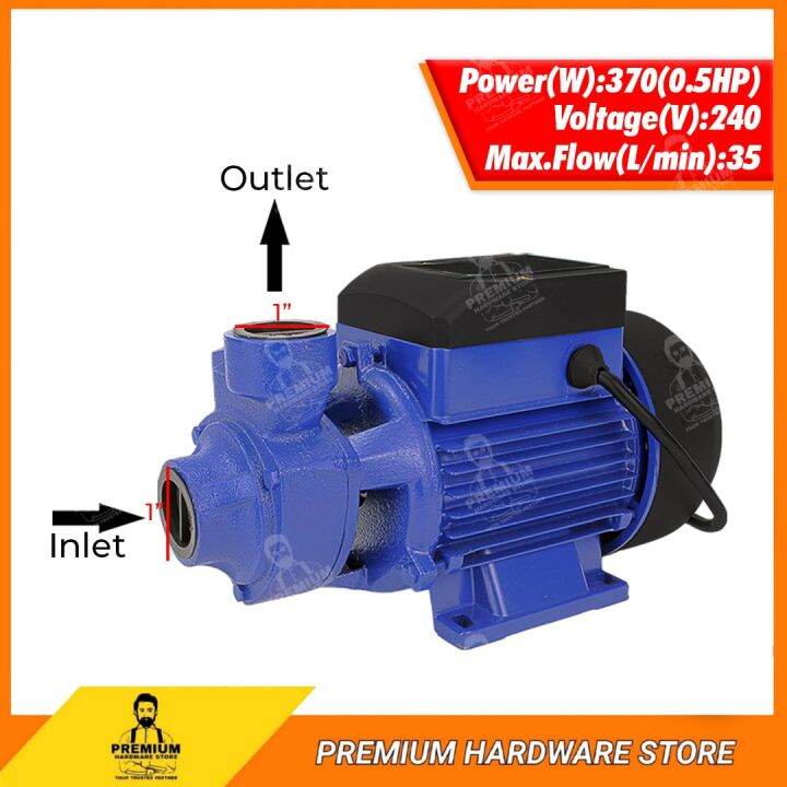 PREMIUM Peripheral Water Pump 0.5HP 370W (Blue) Self-Priming Water ...