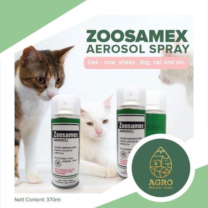 Zoosamex Aerosol Spray Wound Dressing Spray For All Species Of ...