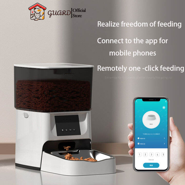 Pet feeder 4L capacity Smart chronograph automatic feeding device cat ...