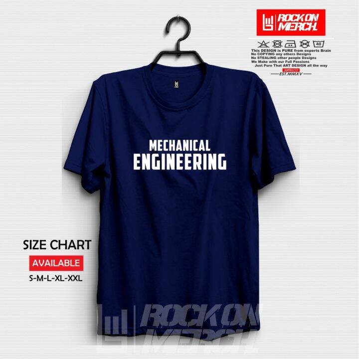 Kaos Baju Teknik Mesin Mechanical Engineering Simple Kaos Profesi -Rock ...
