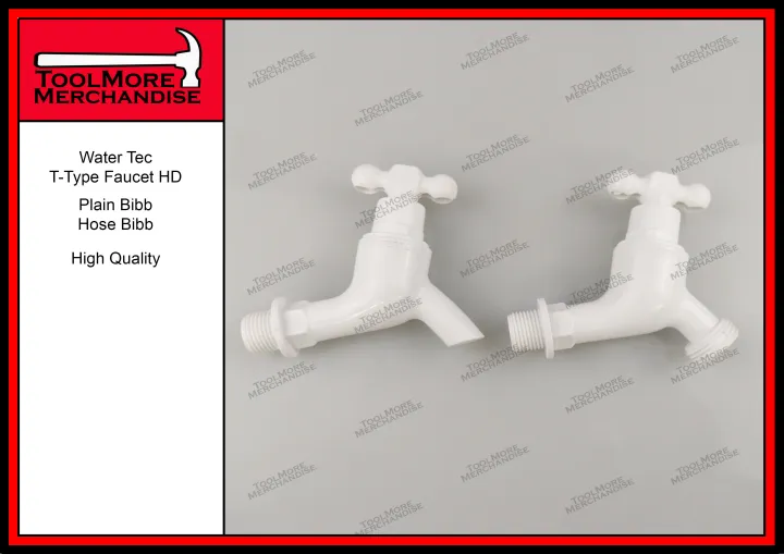 K-921 1pc Water Tec PVC Faucet White T-Type Hose Bibb / Plain Bibb ...