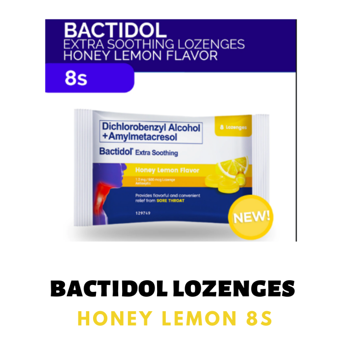 Bactidol Extra Soothing Lozenges Honey Lemon 8s | Lazada PH