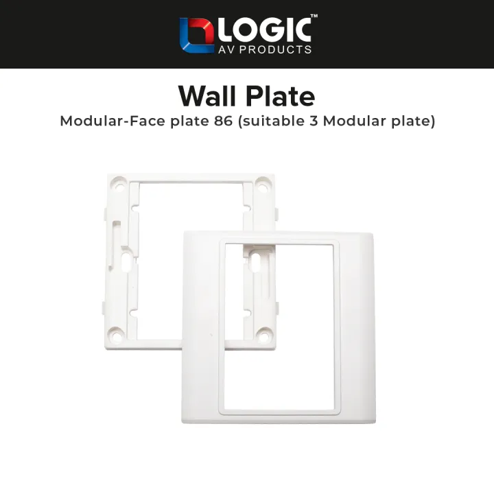 Logic AV LG-3MP Modular-Face plate 86 (suitable 3 Modular plate ...