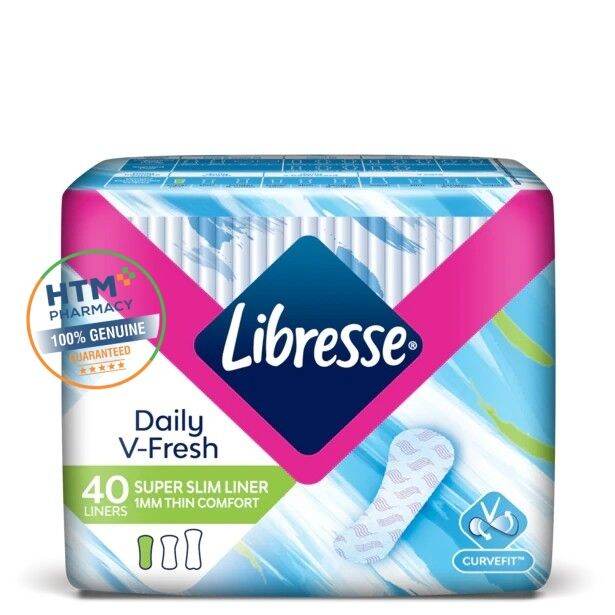 LIBRESSE SUPER SLIM UNSCENTED PANTYLINERS 40'S | Lazada