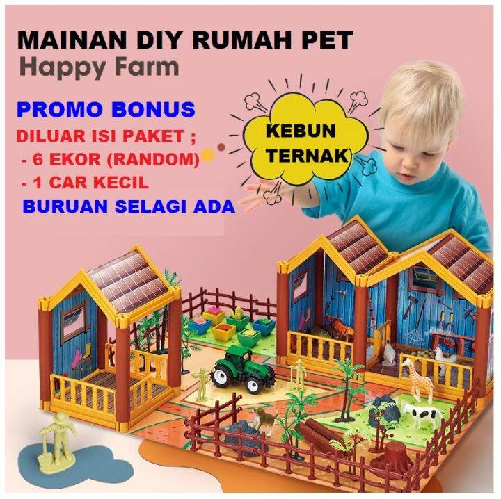 MAINAN ANAK EDUKASI KEBUN TERNAK BINATANG PELIHARA ZOO HAPPY HOUSE FARM ...