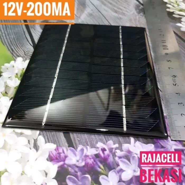 Panel Surya Mini Solar Cell 12V 200mA 135x110mm Monocrystalline Epoxy ...