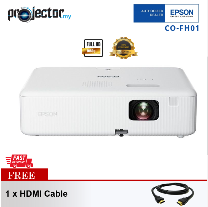 Epson CO-FH01 3LCD Colour Full HD 1080p 3000 Lumens Smart Projector for ...