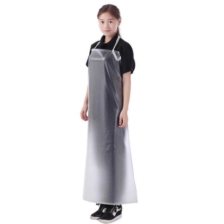 【In Stock】Waterproof Plastic Aprons Transparent PVC, Keeps You Clean ...