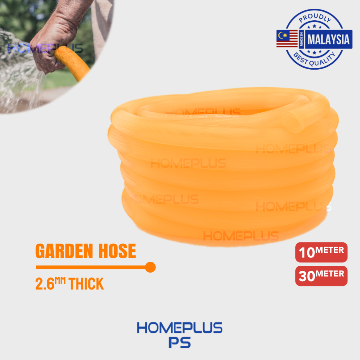 Homeplus 2.6mm Thick Orange Garden Hose PVC Water Pipe Hos Air Getah ...