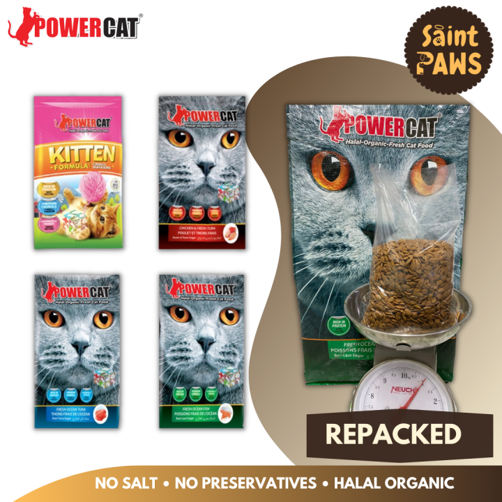 Powercat Cat and Kitten Dry Food Organic Cat Food Dry Cat Food Repacked ...