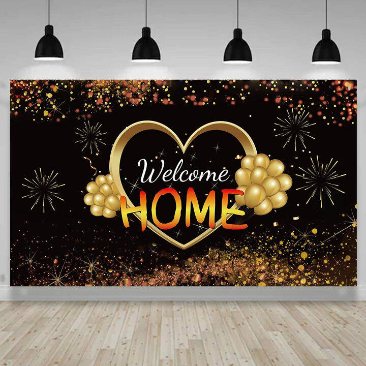 7x5ft Welcome Home Photography Backgroup Banner Welcome Back Backdrop ...